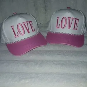 lulumac | Accessories | Authentic Lulumac Pink And White Cap With Love ...